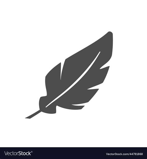 Bird Feather Icon Or Writing Concept Royalty Free Vector