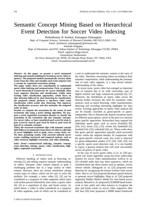 Pdf Semantic Concept Mining Based On Hierarchical Event Cell