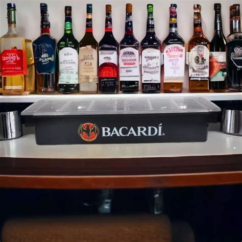 Bacardi Condiment Tray Bar Caddy 6 Compartments Garnish Station Fruit