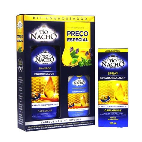Kit Shampoo Condicionador e Tônico Antiqueda Engrossador Tío