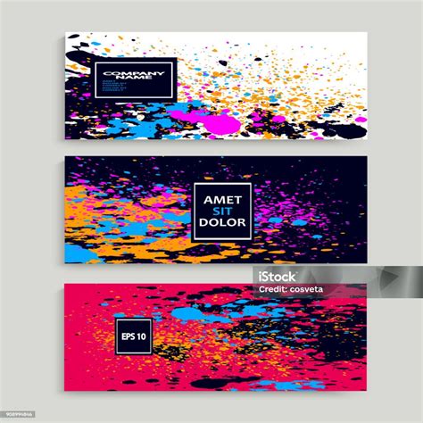 네온 폭발 페인트 예술 커버 프레임 디자인 튀기지 장식 먼지 얼룩 스프레이 질감 파란색 배경 유행 창조적인 서식 파일 벡터 커버
