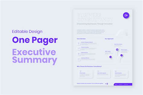 Design One Pager Executive Summary In Powerpoint By Toqeer Ahmad Fiverr