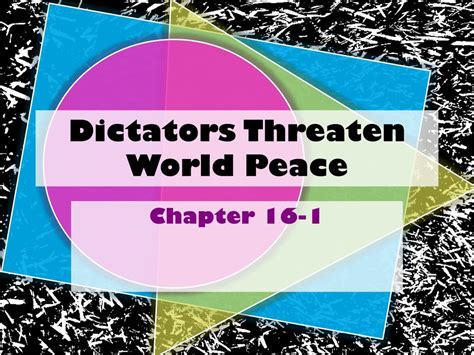 PPT Dictators Threaten World Peace PowerPoint Presentation Free