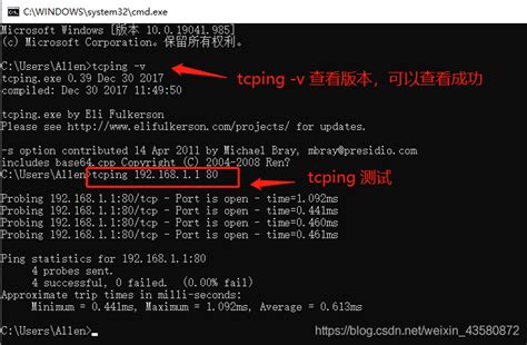 ＜记录＞ Windows“ping“设备指定端口windows Ping端口记得仰望星空的博客 Csdn博客