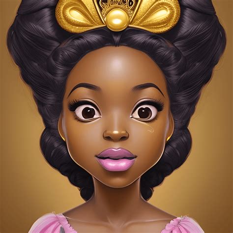 Dreamlike Melanin Princess From Disney Princess Belle Iconic Character