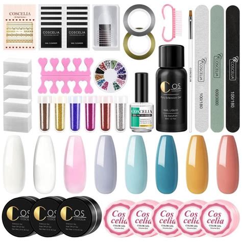 COSCELIA 3 Couleurs Extension Gel 5 Couleurs UV GEl Vernis à Ongles
