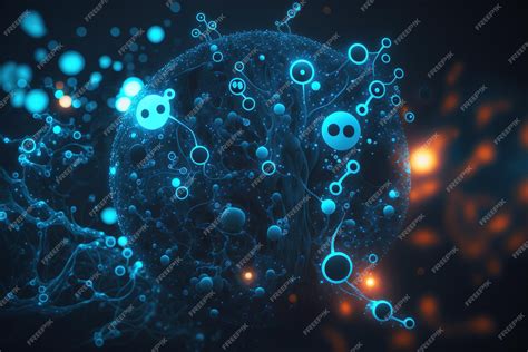 Premium Ai Image Blue Social Network Background Image