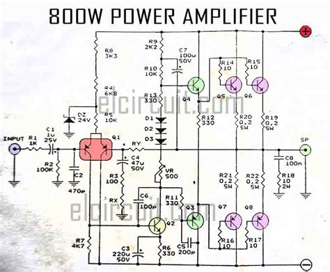 Circuit Diagram High Power Amplifier Power Amplifier Circuit Diagram