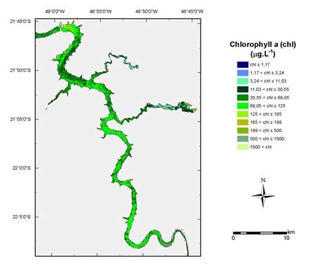 Spatial Distribution Of Chlorophyll A Concentration Classes Based On Download Scientific