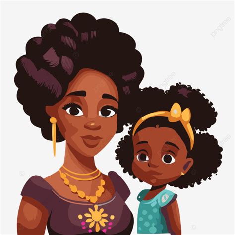 أمي السوداء المتجه ملصق كتكوت أسود و أمها كرتون ملصق قصاصة فنية Png والمتجهات للتحميل مجانا