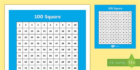 Editable 100 Square Hundred Square Teacher Made Twinkl