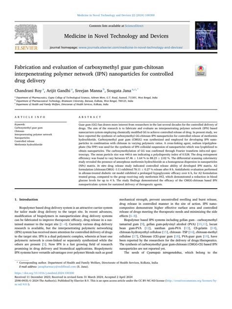5 Fabrication And Evaluation Of Carboxymethyl Guar Gum Chitosan