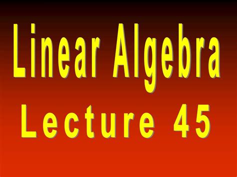 ppt linear algebra powerpoint presentation free download id 6718558