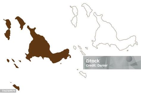 팜 아일랜드의 원주민 샤이어 지도 벡터 일러스트 레이 션 낙서 스케치 팜 아일랜드 커뮤니티 협의회 지도 갈색에 대한 스톡 벡터 아트 및 기타 이미지 Istock