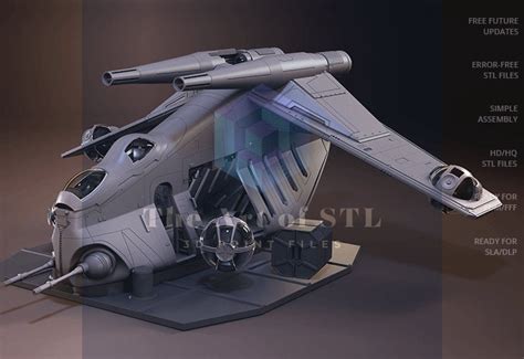 Star Wars Stl Laat I Gunship Stl Files Laat I Gunship 3d Model For 3d