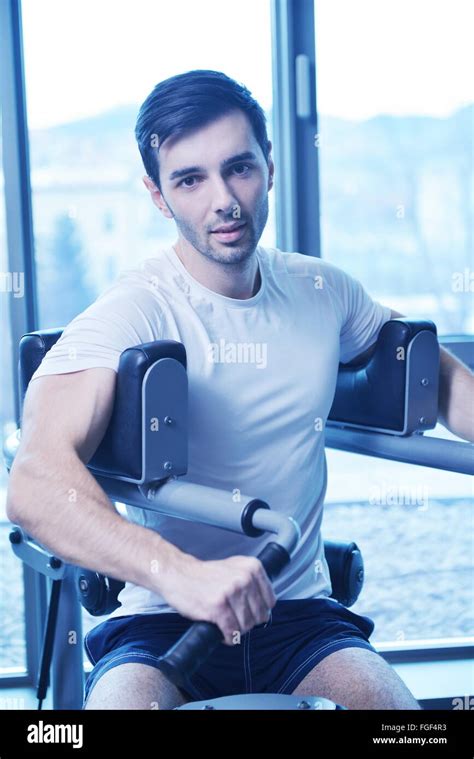 Man Running On The Treadmill Stock Photo Alamy