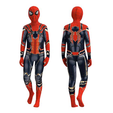 Spider Costume For Adult Superhero Bodysuit Role Play Wearing With