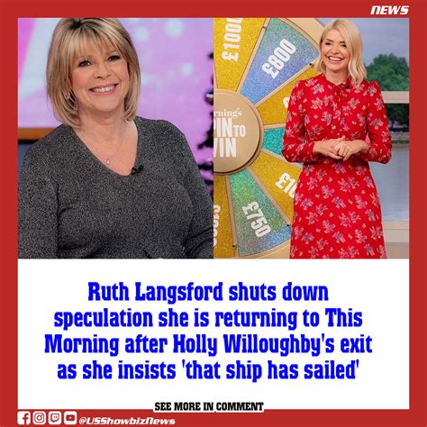Ruth Langsford Shuts Down Speculation She Is Returning To This Morning