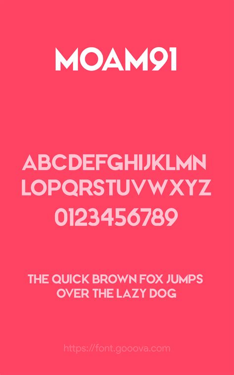 MOAM91 FONT FREE Download Gooova Fonts