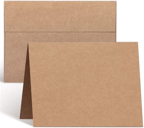 Blank Cards And Envelopes 100 Pack 5 X 7 Heavyweight Kraft Paper