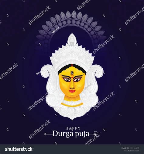 Durga Puja Dussehra Navaratri Social Media Stock Vector Royalty Free
