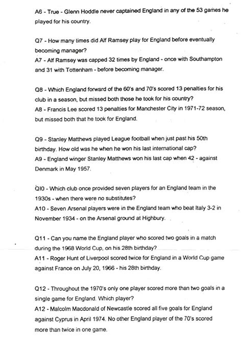 Easy Football Trivia Questions And Answers Printable