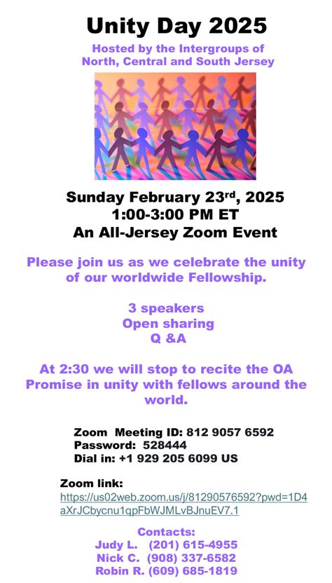 Unity Day 2025 Northern Jersey Intergroup Overeaters Anonymous