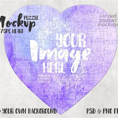 Dye Sublimation 80 Piece Puzzle Mockup Template Add Your Own Etsy