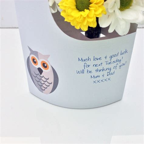 Good Luck Owl Floral Card