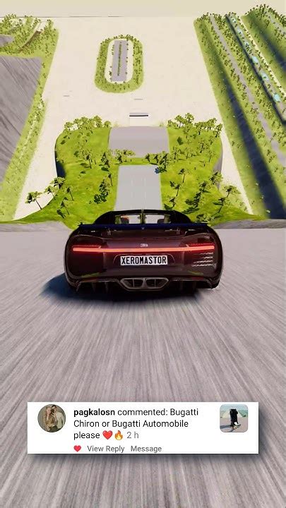 The Sports Bugatti Vs Downhill Ramp Beamngdrive Beamng Beamngcrashes