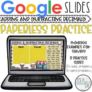 GOOGLE CLASSROOM Adding And Subtracting Decimals By Its A Teacher Life