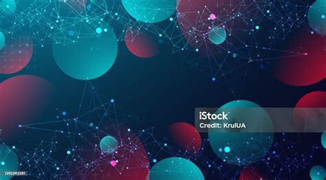 Abstract Polygonal Vector Background With Connecting Dots And Lines Template For Science And