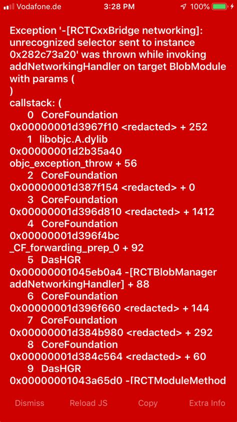 Ios Exception Unrecognized Selector Sent To Instance Was Thrown