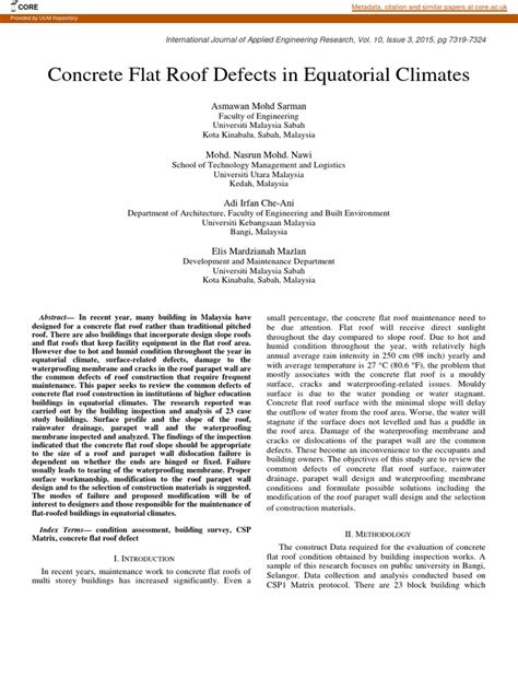 Paper Title Use Style Paper Title Pdf Roof Concrete