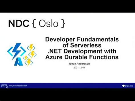 Ndc Conferences Talk Developer Fundamentals Of Serverless Net
