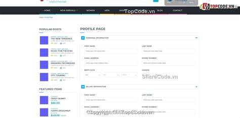 Template Website Bán Quần áo Hoặc Thương Mại điện Tử Html Css Javascript