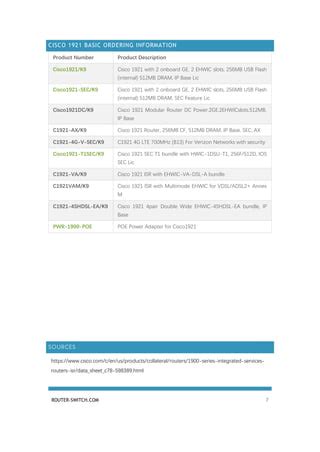 Cisco Series Router Datasheet PDF