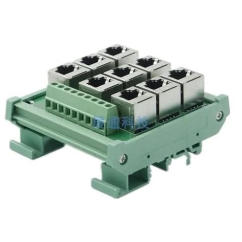 1 To 9 Port Rj45 To Terminals Breakout Pcb Board Ethernet Lan Interface
