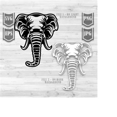 Elephant Clipart Svg Safari Animal Cut File Jungle Wild Inspire