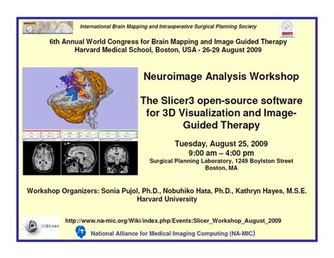 events slicer workshop august 2009 namic wiki