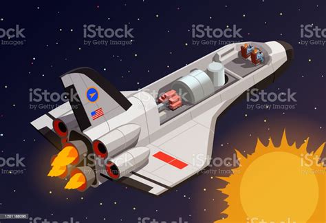 宇航員在太空船等軸測組成向量圖形及更多太空船圖片 太空船 Space And Astronomy 事件 Istock