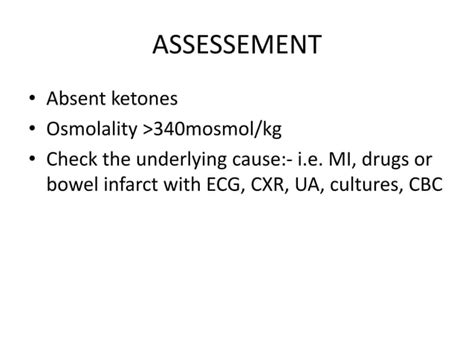 Management Of Hyperosmolar Non Ketotic Coma Pptx