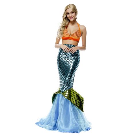 New Arrival Womens Sexy Deluxe Auarius Mermaid Halloween Fantasy Light