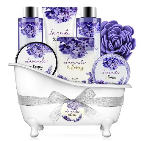 Bodyandearth Bath And Body Set 8 Pcs Bath Spa T Sets With Lavender