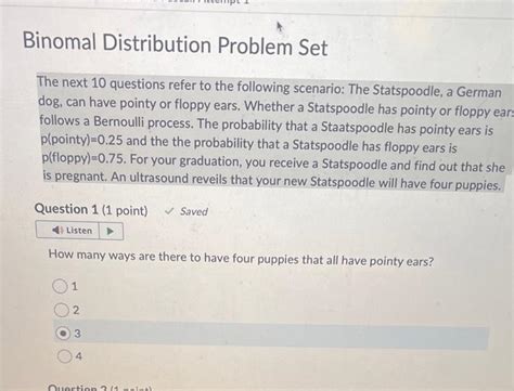 Solved Binomal Distribution Problem Set The Next 10