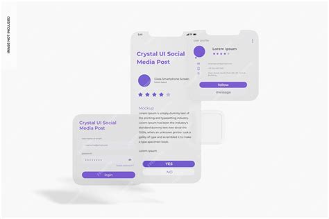 Premium Psd Frosted Glass Ui Screens Mockup Floating Premium Psd Frosted Glass Ui Screens Mockup Floating