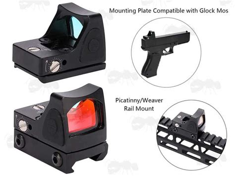 RMR Base Relfex Dot Sight With Adjustable Brightness Settings UK Freepost
