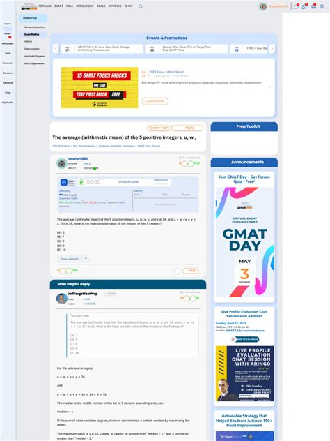 The Average Arithmetic Mean Of The 5 Positive Integers U W X Y Problem Solving Ps