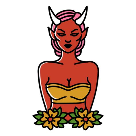 Floral Lady Devil Character Png And Svg Design For T Shirts