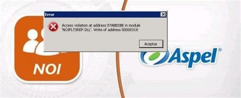 Error Access Violation At Address In Module NOIFLTSREP DLL
